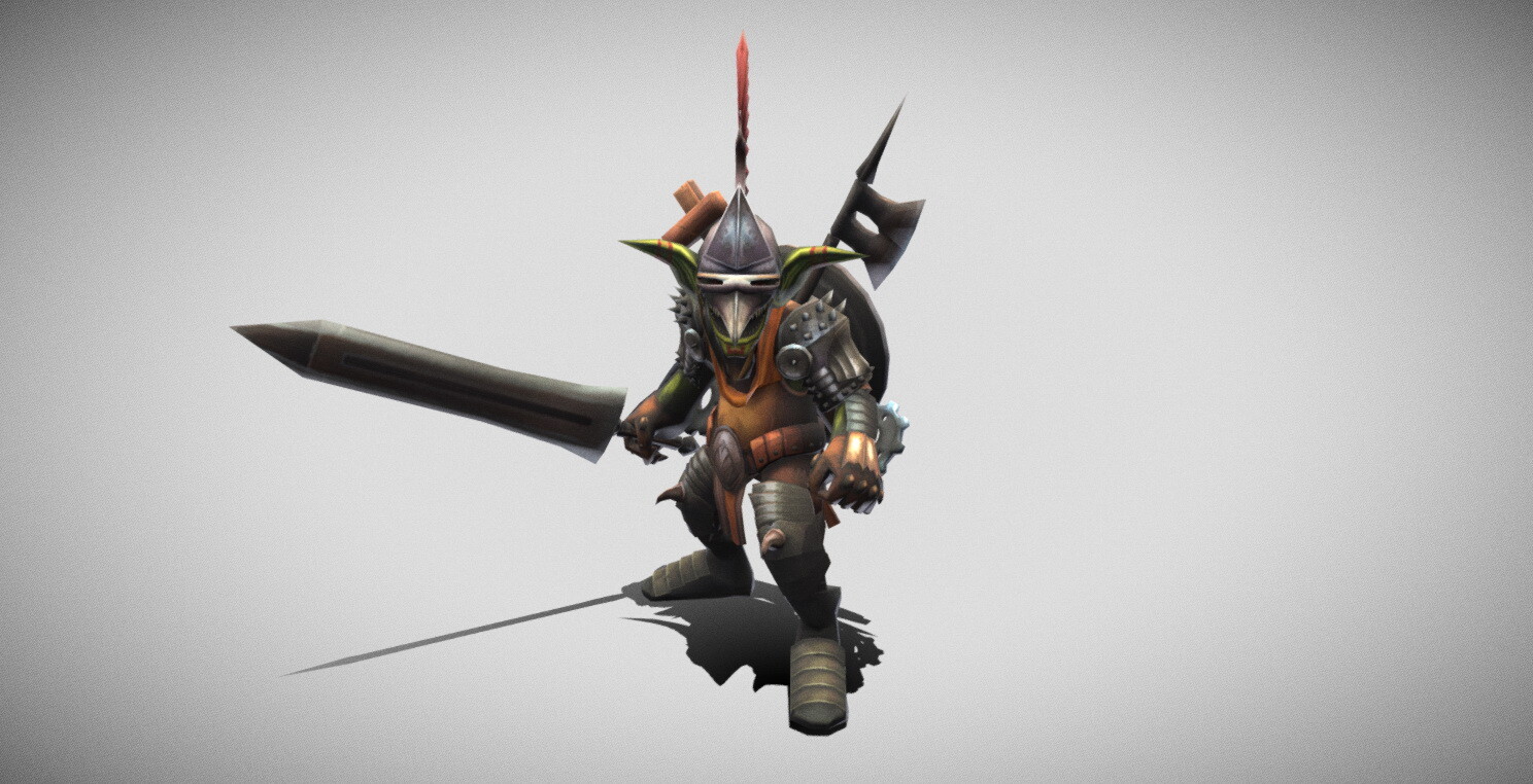 ArtStation - Dungeon Fantasy Monster - Troll Warrior | Game Assets