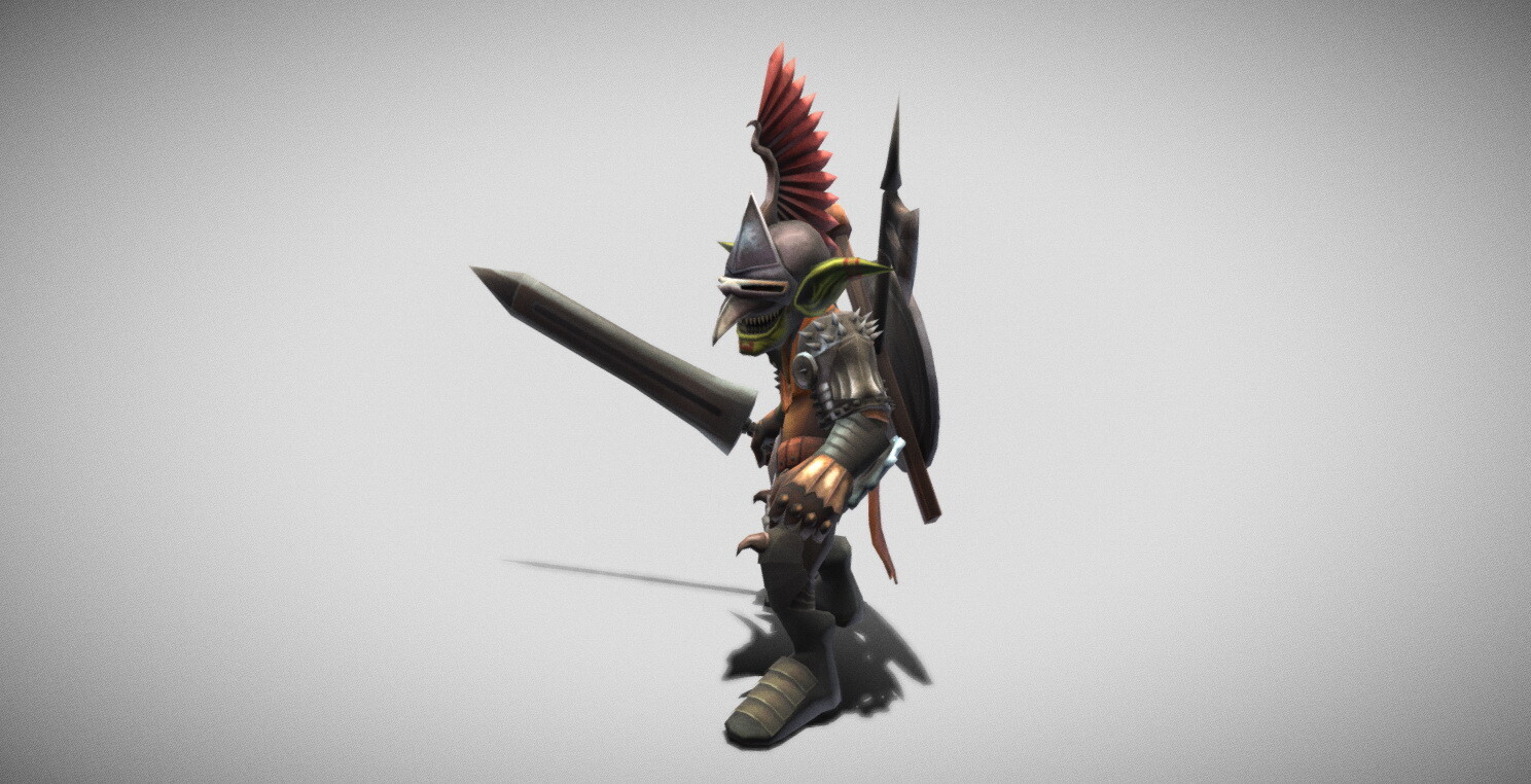 ArtStation - Dungeon Fantasy Monster - Troll Warrior | Game Assets