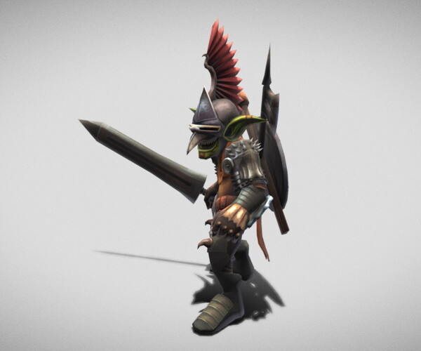 ArtStation - Dungeon Fantasy Monster - Troll Warrior | Game Assets