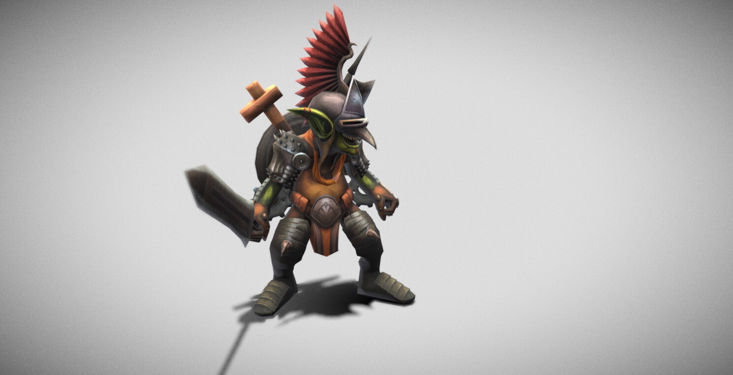 ArtStation - Dungeon Fantasy Monster - Troll Warrior | Game Assets