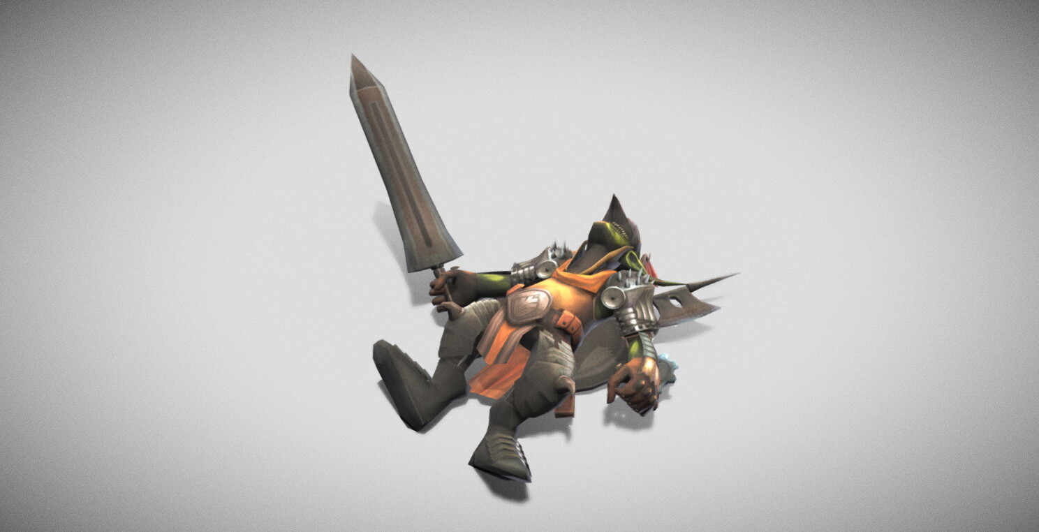 ArtStation - Dungeon Fantasy Monster - Troll Warrior | Game Assets