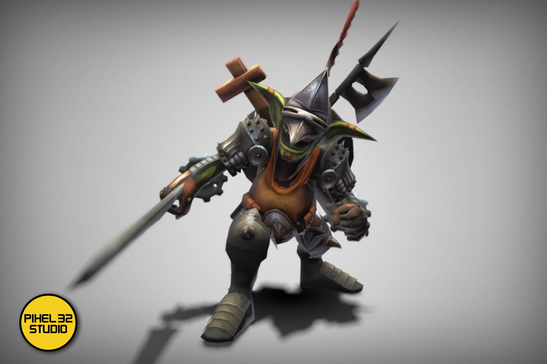 ArtStation - Dungeon Fantasy Monster - Troll Warrior | Game Assets