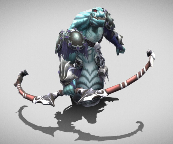 ArtStation - Dungeon Fantasy Monster - Noble Serpent Archer | Game Assets