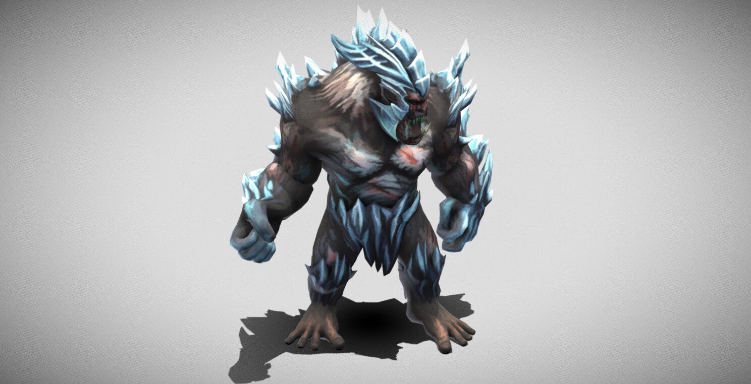 ArtStation - Dungeon Fantasy Monster - Beast of Ice | Game Assets