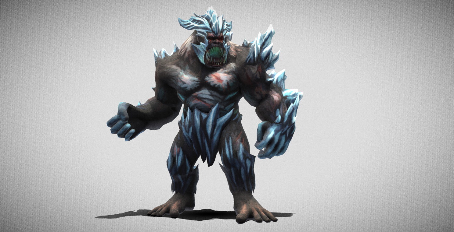 ArtStation - Dungeon Fantasy Monster - Beast of Ice | Game Assets