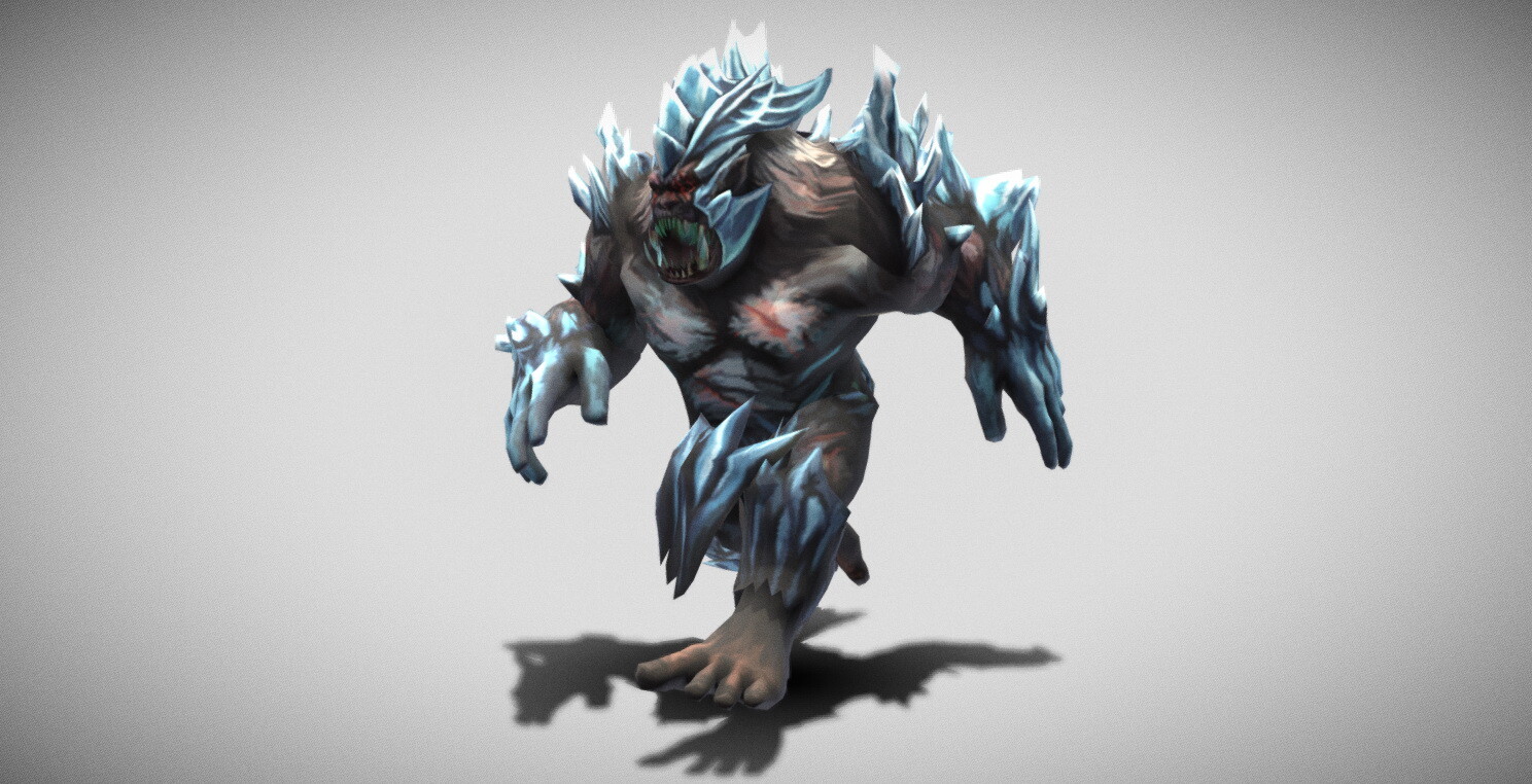 ArtStation - Dungeon Fantasy Monster - Beast of Ice | Game Assets