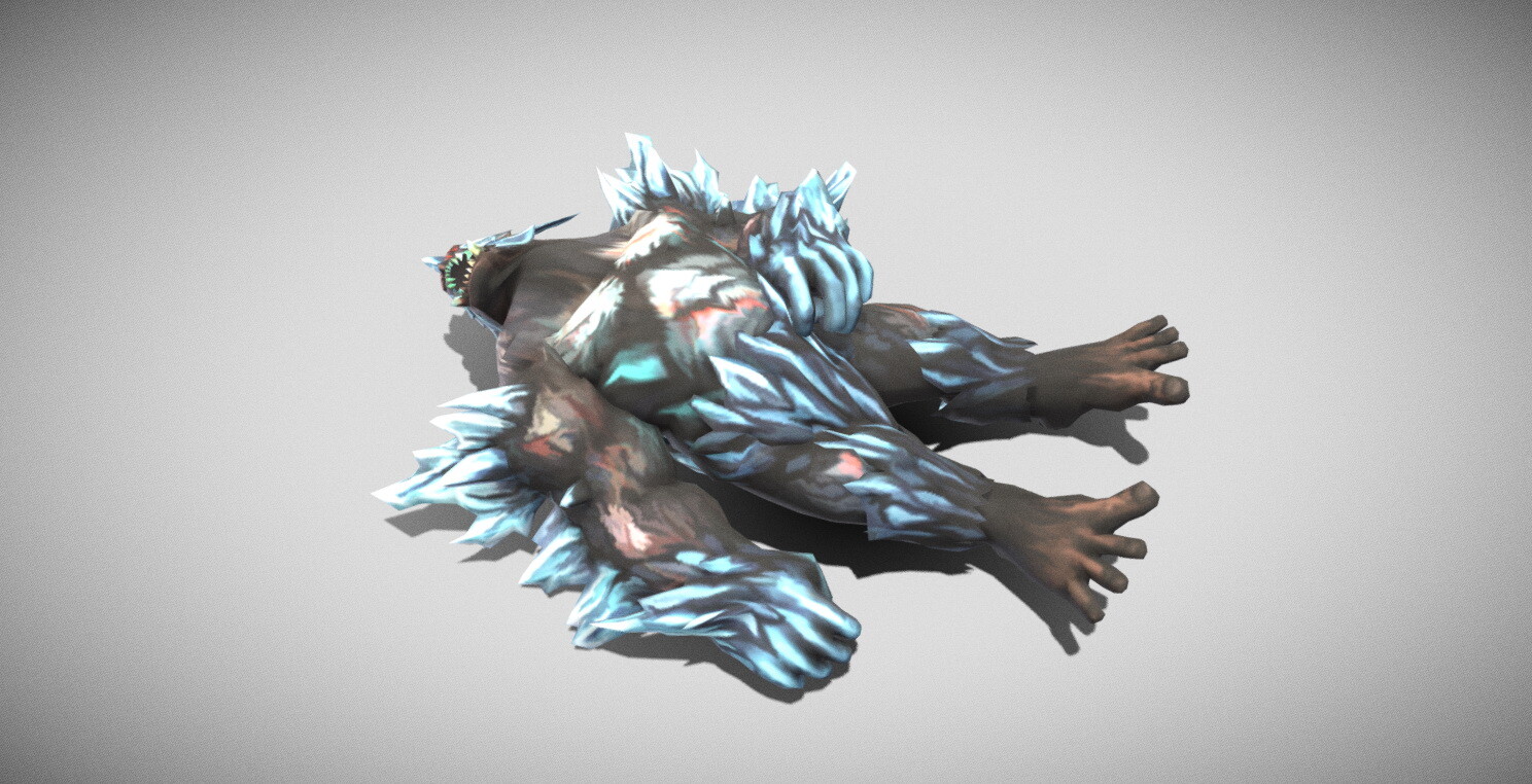 ArtStation - Dungeon Fantasy Monster - Beast of Ice | Game Assets