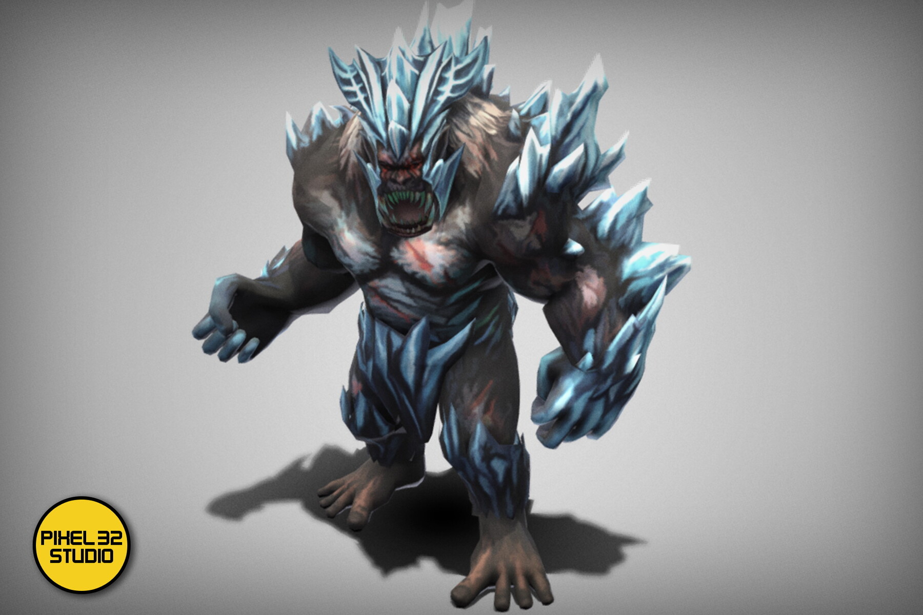 ArtStation - Dungeon Fantasy Monster - Beast of Ice | Game Assets