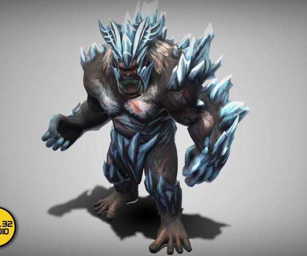 ArtStation - Dungeon Fantasy Monster - Beast of Ice | Game Assets