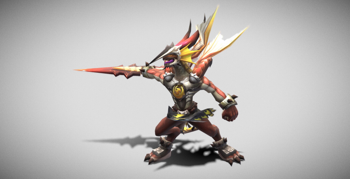 ArtStation - Dungeon Fantasy Monster - Noble Lizard Warrior 1 | Game Assets