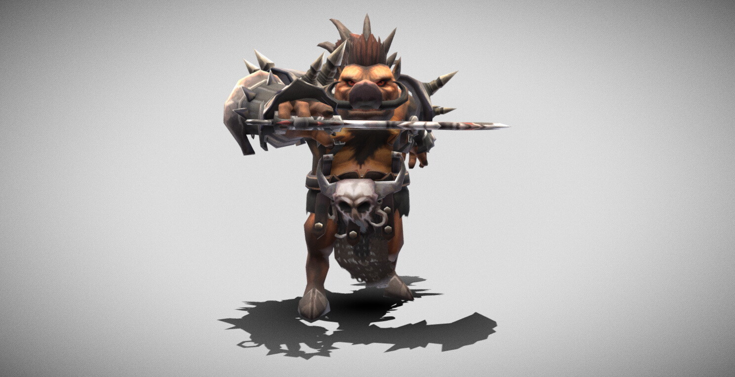 ArtStation - Dungeon Fantasy Monster - General Orc | Game Assets