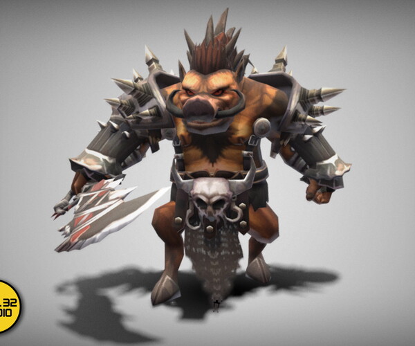 ArtStation - Dungeon Fantasy Monster - General Orc | Game Assets