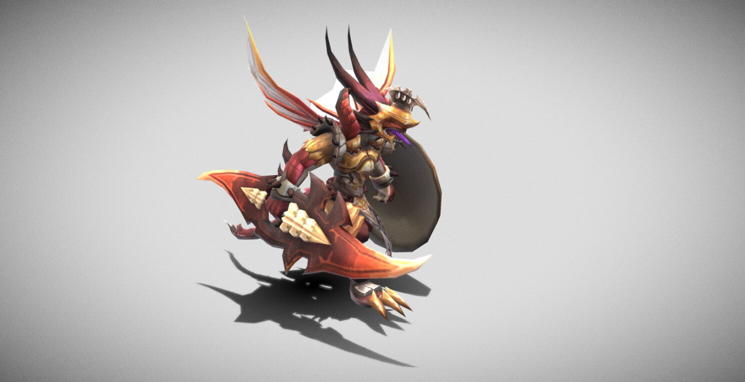ArtStation - Dungeon Fantasy Monster - Noble Lizard Warrior 2 | Game Assets