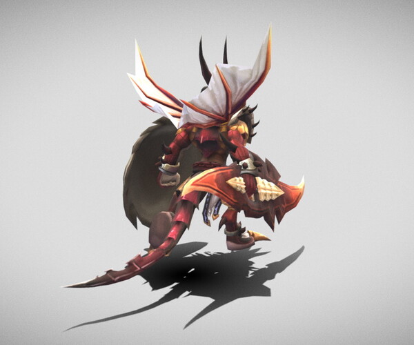 ArtStation - Dungeon Fantasy Monster - Noble Lizard Warrior 2 | Game Assets