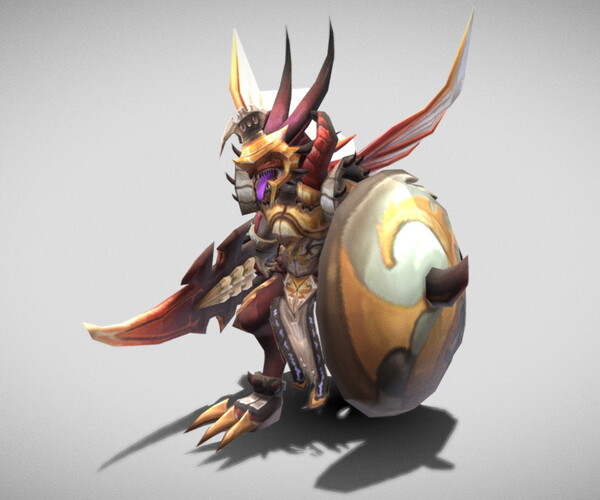 ArtStation - Dungeon Fantasy Monster - Noble Lizard Warrior 2 | Game Assets