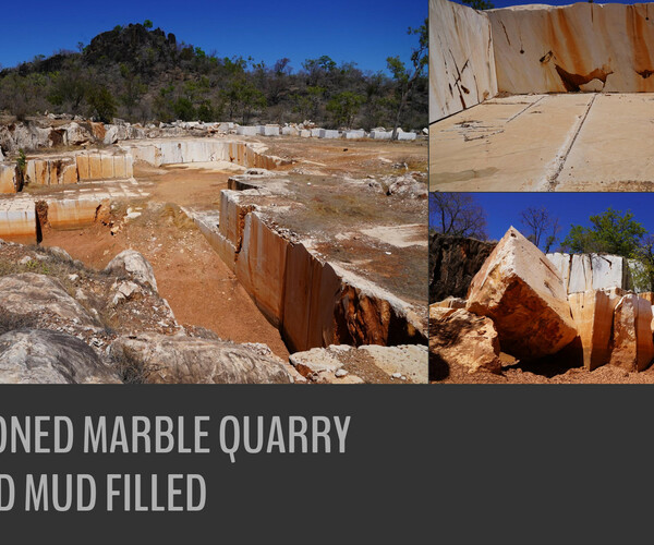 ArtStation - 160 photos of Abandoned Marble Quarry Cracked Mud Filled ...