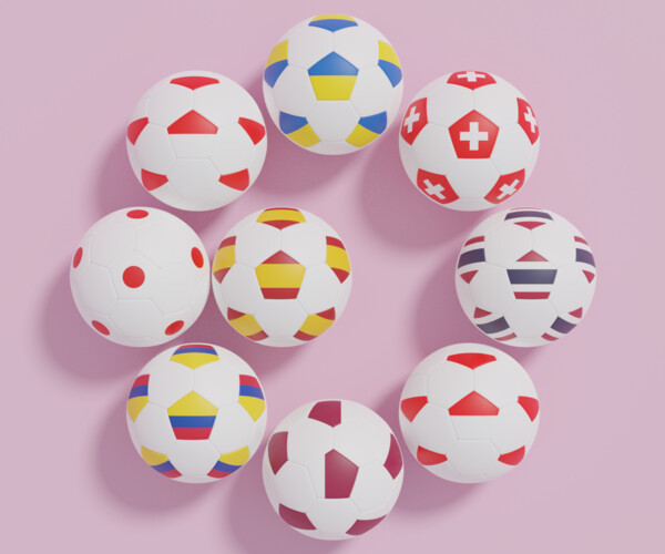ArtStation - Flag Soccer Ball Collection 2 | Resources