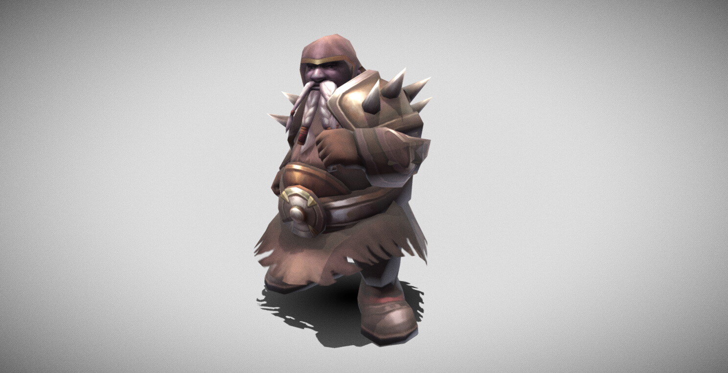 ArtStation - Dungeon Fantasy Monster - Upright Dwarf | Game Assets