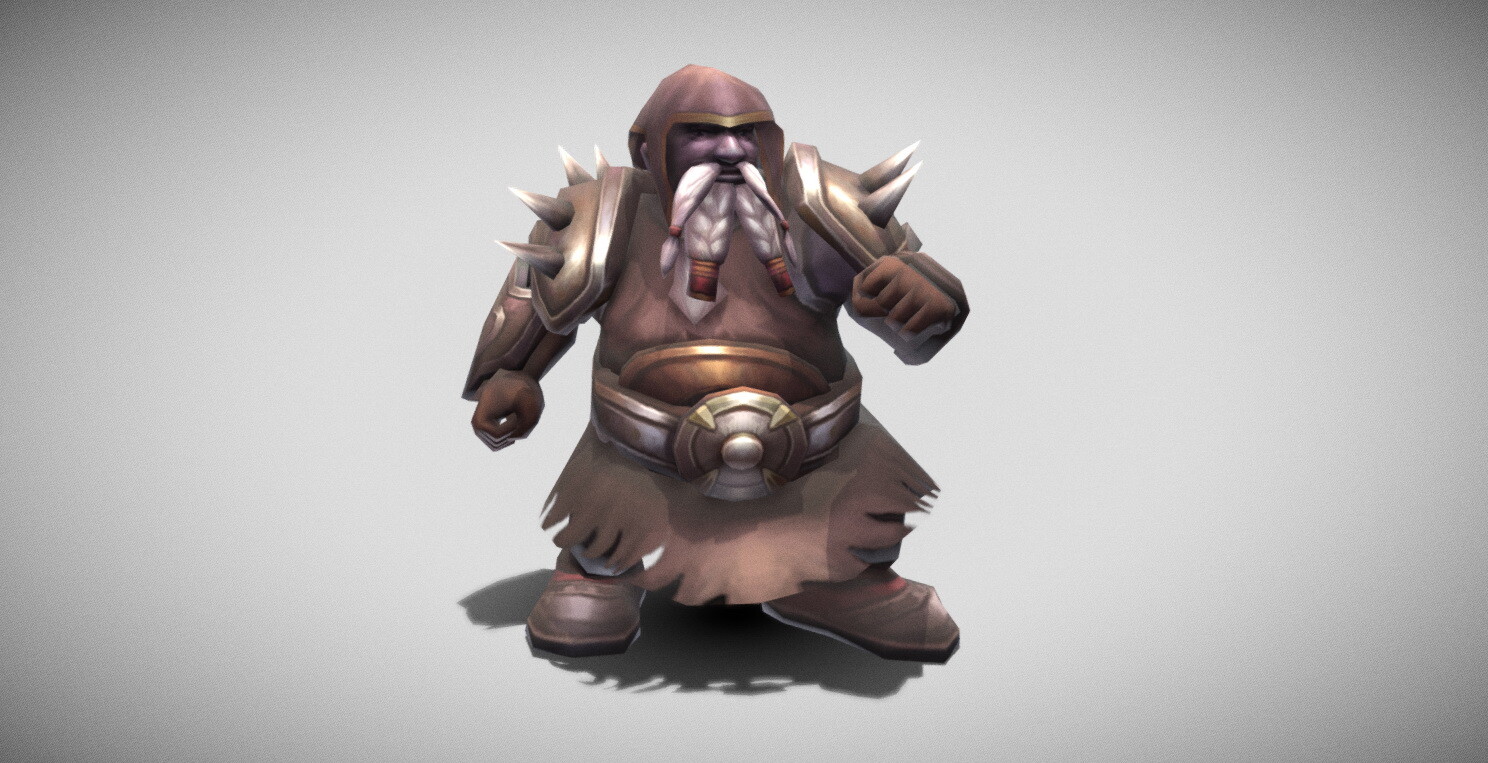 ArtStation - Dungeon Fantasy Monster - Upright Dwarf | Game Assets