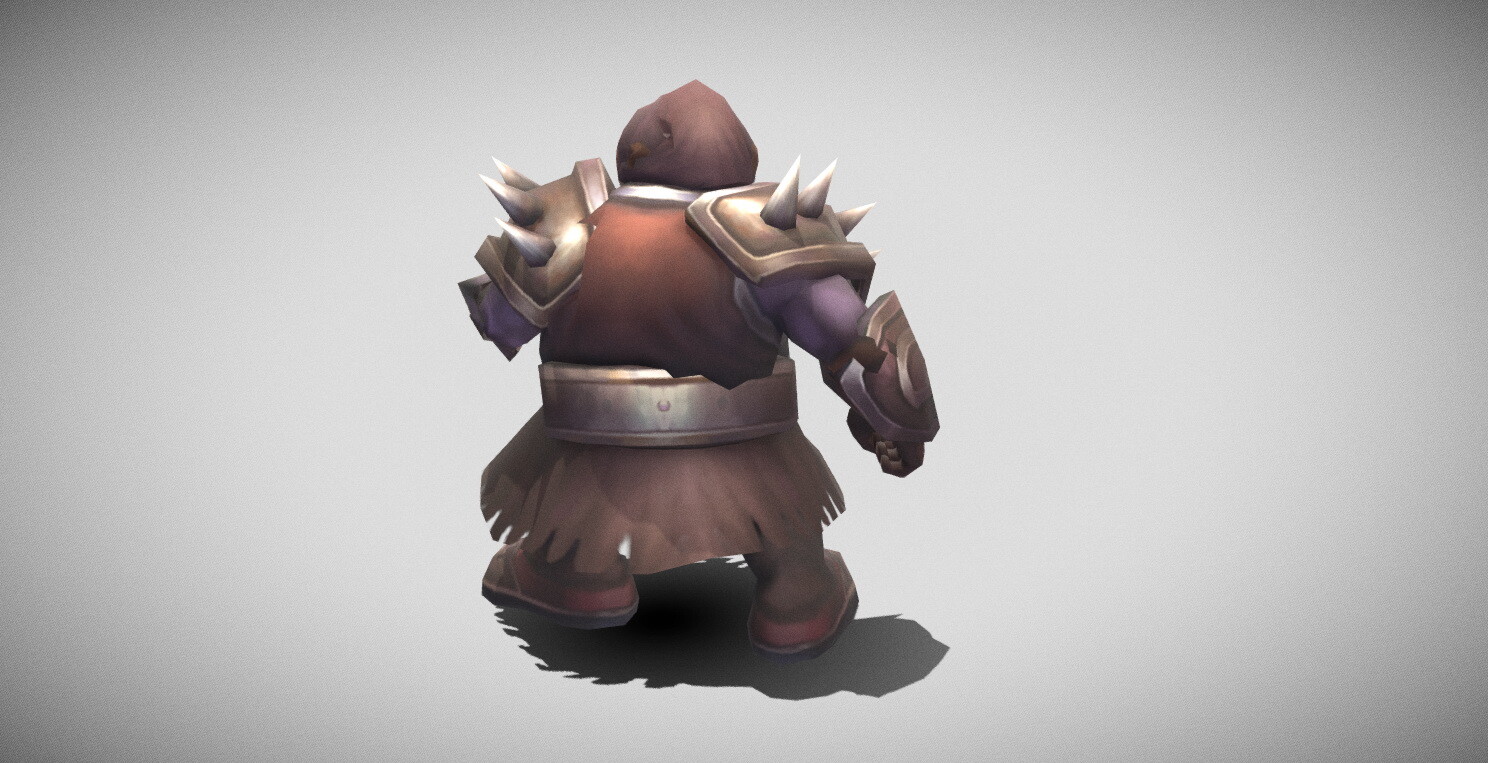 ArtStation - Dungeon Fantasy Monster - Upright Dwarf | Game Assets