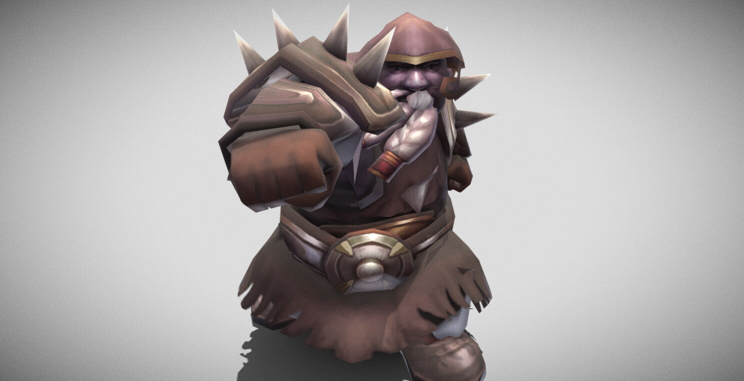 ArtStation - Dungeon Fantasy Monster - Upright Dwarf | Game Assets