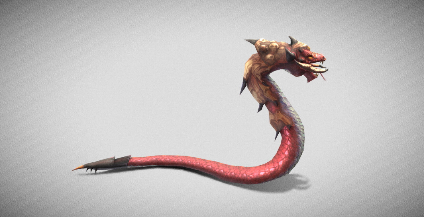 ArtStation - Dungeon Fantasy Monster - Serpent | Game Assets