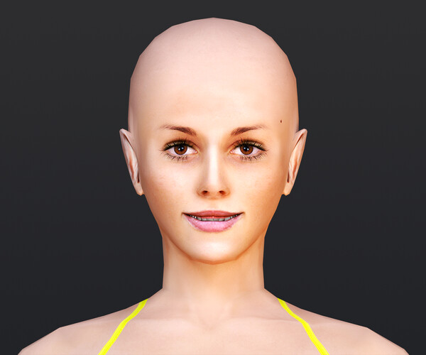 ArtStation - Female 7 - WITH 30 ANIMATIONS-36 MORPHS | Game Assets