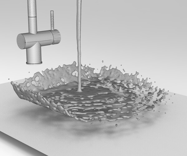 ArtStation - water simulation 3D (animated) | Game Assets