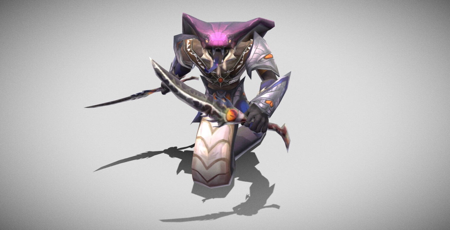 ArtStation - Dungeon Fantasy Monster - Double Sword Serpent | Game Assets