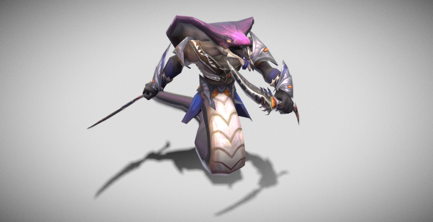 ArtStation - Dungeon Fantasy Monster - Double Sword Serpent | Game Assets