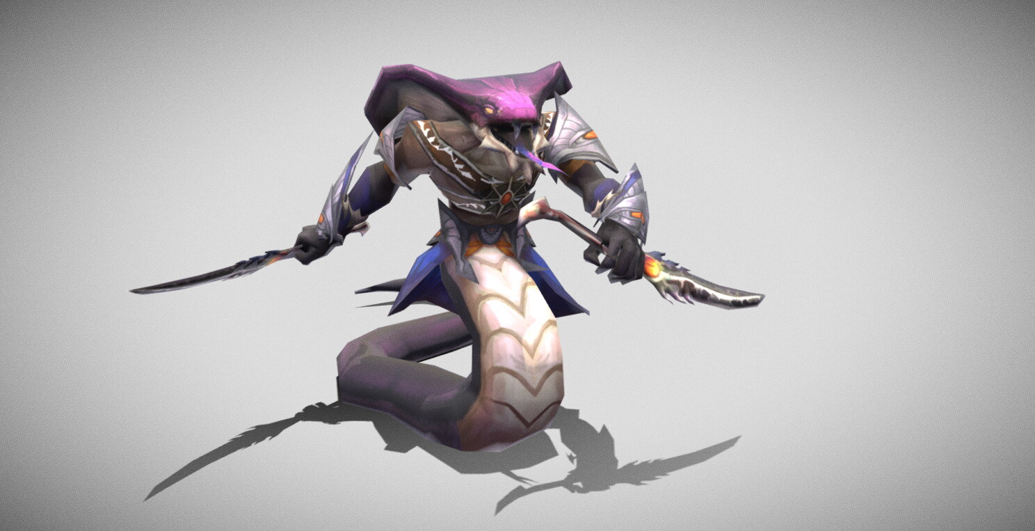 ArtStation - Dungeon Fantasy Monster - Double Sword Serpent | Game Assets