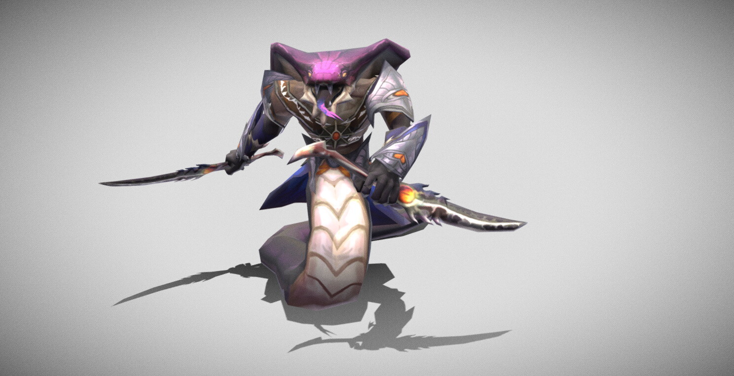 ArtStation - Dungeon Fantasy Monster - Double Sword Serpent | Game Assets