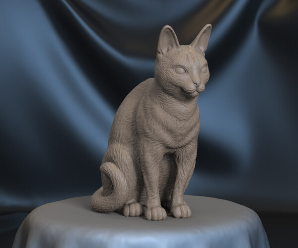 ArtStation - Cat for 3D Printing | Resources