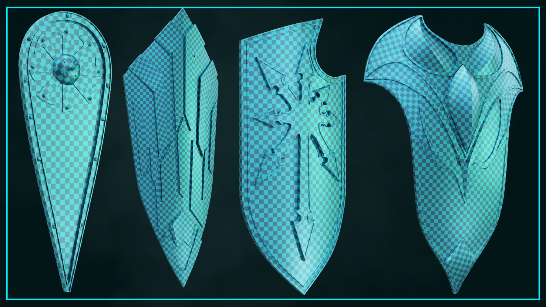 ArtStation - 55 Epic Shield Base Mesh - VOL 02 ( Game Ready ) | Game Assets