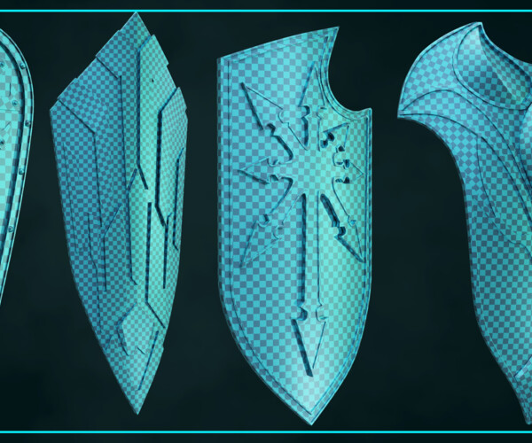 ArtStation - 55 Epic Shield Base Mesh - VOL 02 ( Game Ready ) | Game Assets