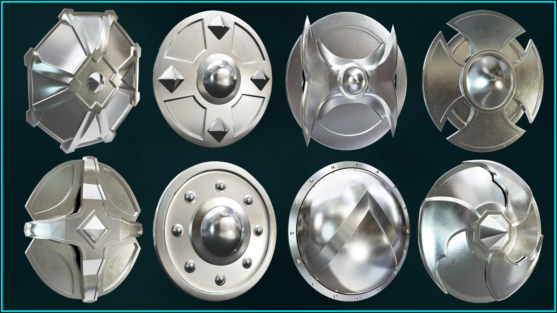 ArtStation - 55 Epic Shield Base Mesh - VOL 02 ( Game Ready ) | Game Assets