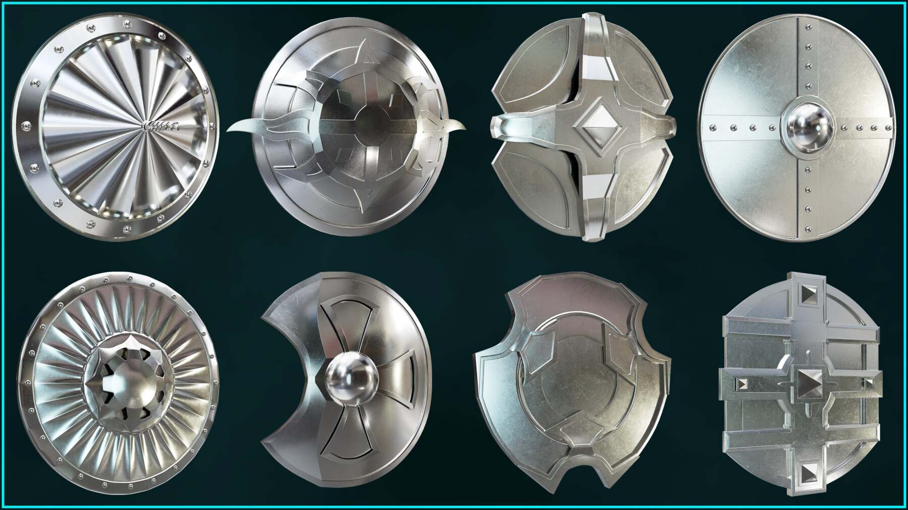 ArtStation - 55 Epic Shield Base Mesh - VOL 02 ( Game Ready ) | Game Assets