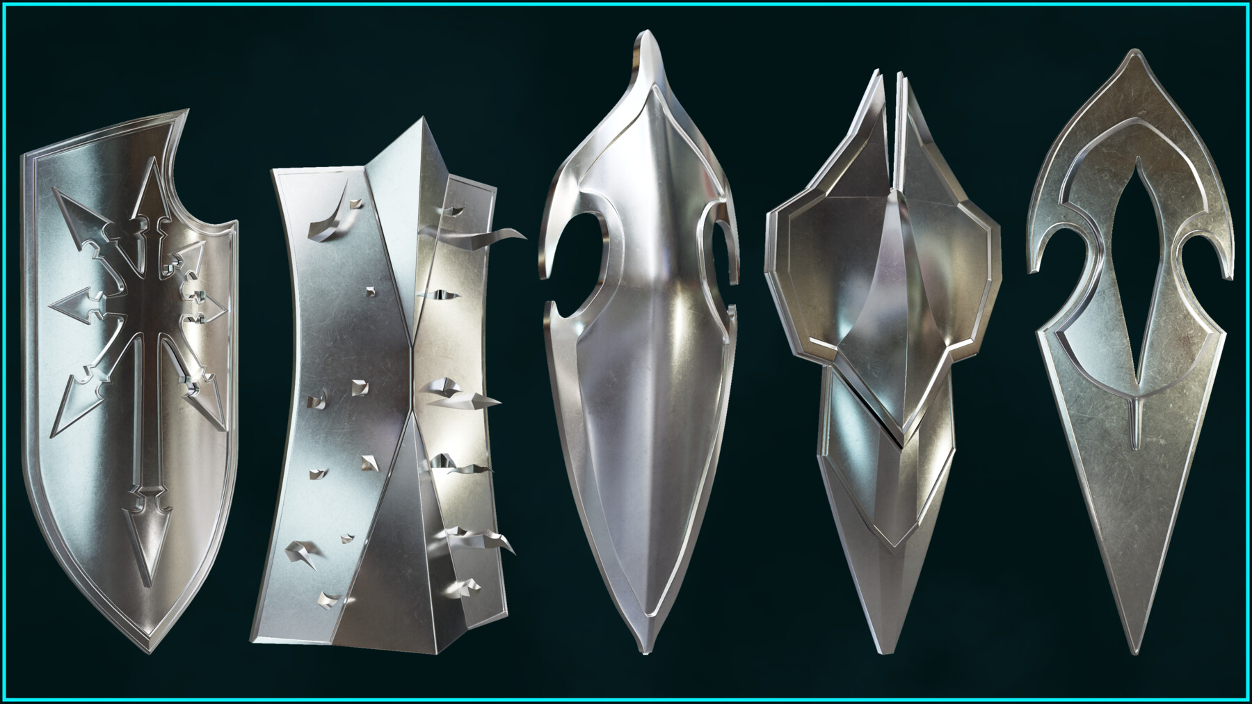 ArtStation - 55 Epic Shield Base Mesh - VOL 02 ( Game Ready ) | Game Assets