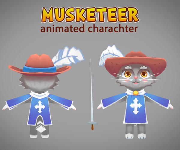 ArtStation - Musketeer animated character | Game Assets