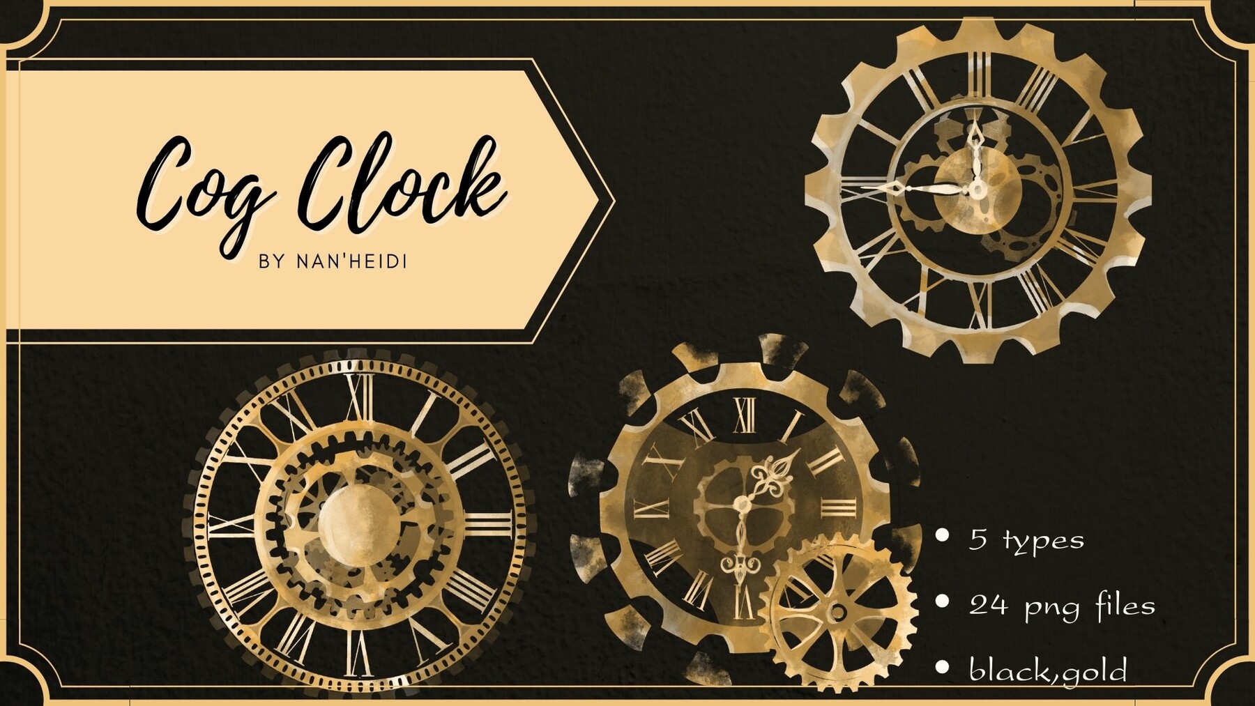 ArtStation - Cog Clock_By Nan'Heidi | Artworks