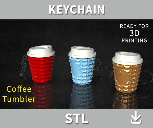 ArtStation - 3D model Coffee Keychain Tumbler [2] STL File for 3D ...