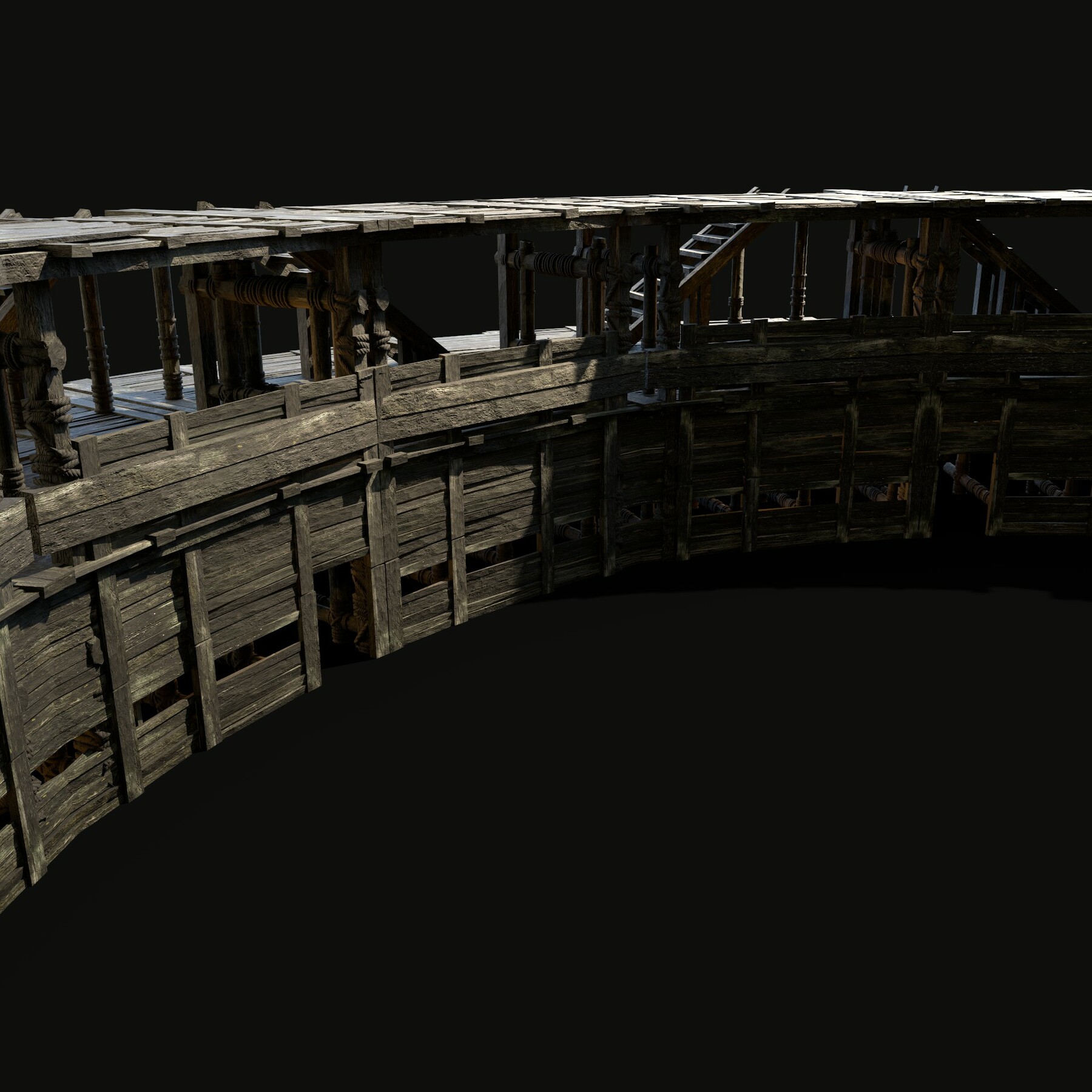 ArtStation - ARENA FIGHT BATTLE WOODEN MEDIEVAL STANDS CONSTRUCTION AAA ...