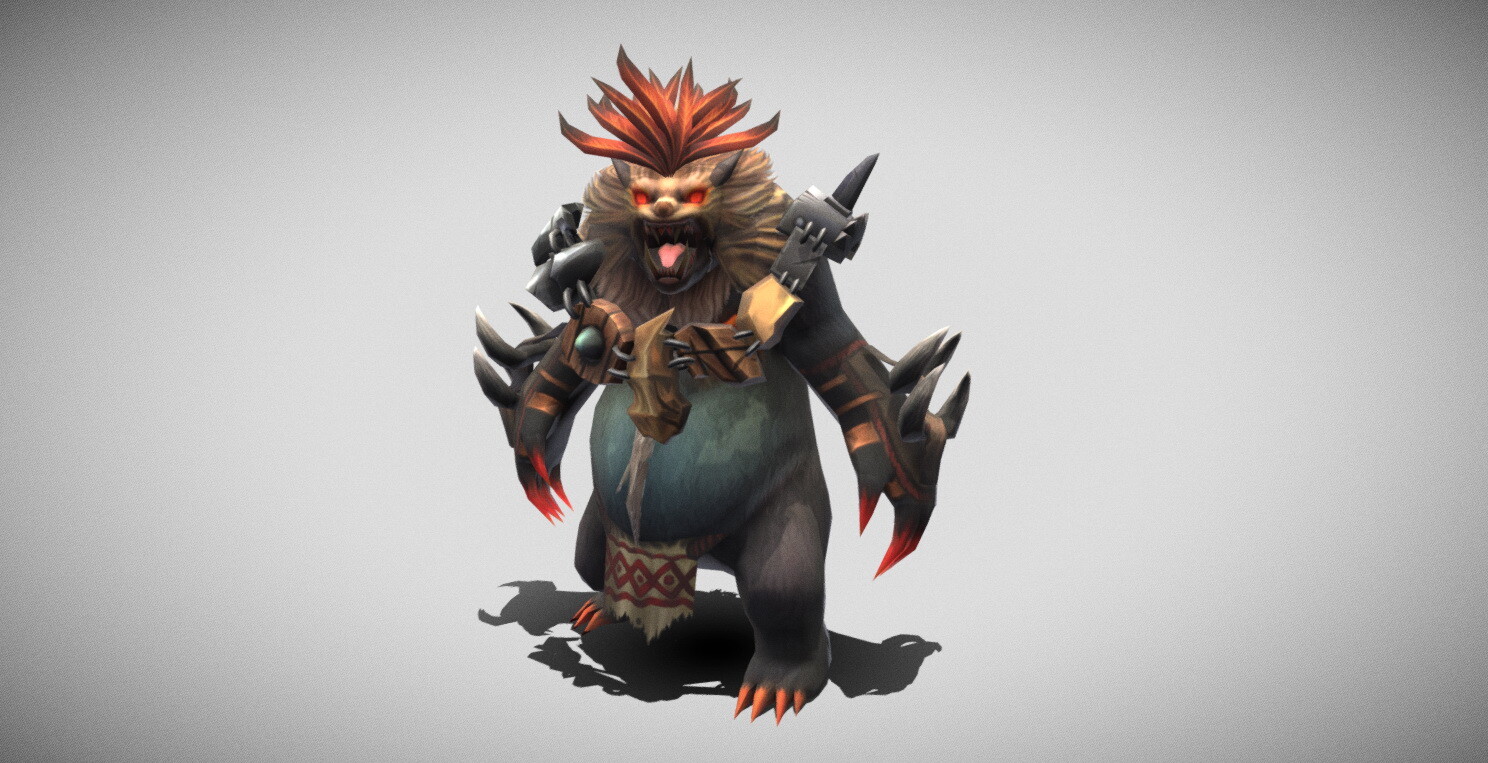 ArtStation - Dungeon Fantasy Monster - Red-haired Bear | Game Assets
