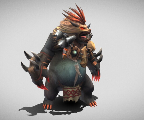 ArtStation - Dungeon Fantasy Monster - Red-haired Bear | Game Assets