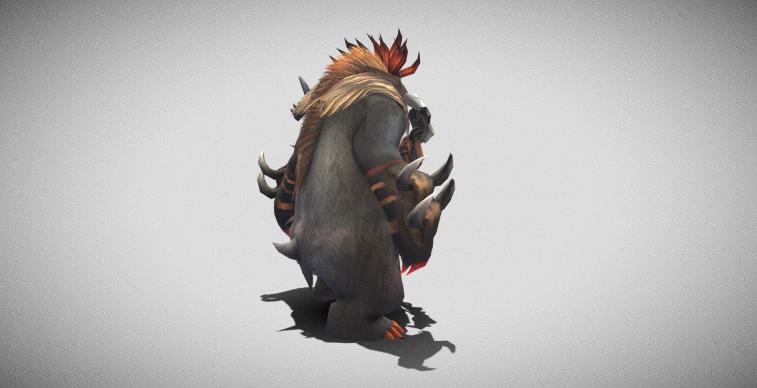 ArtStation - Dungeon Fantasy Monster - Red-haired Bear | Game Assets