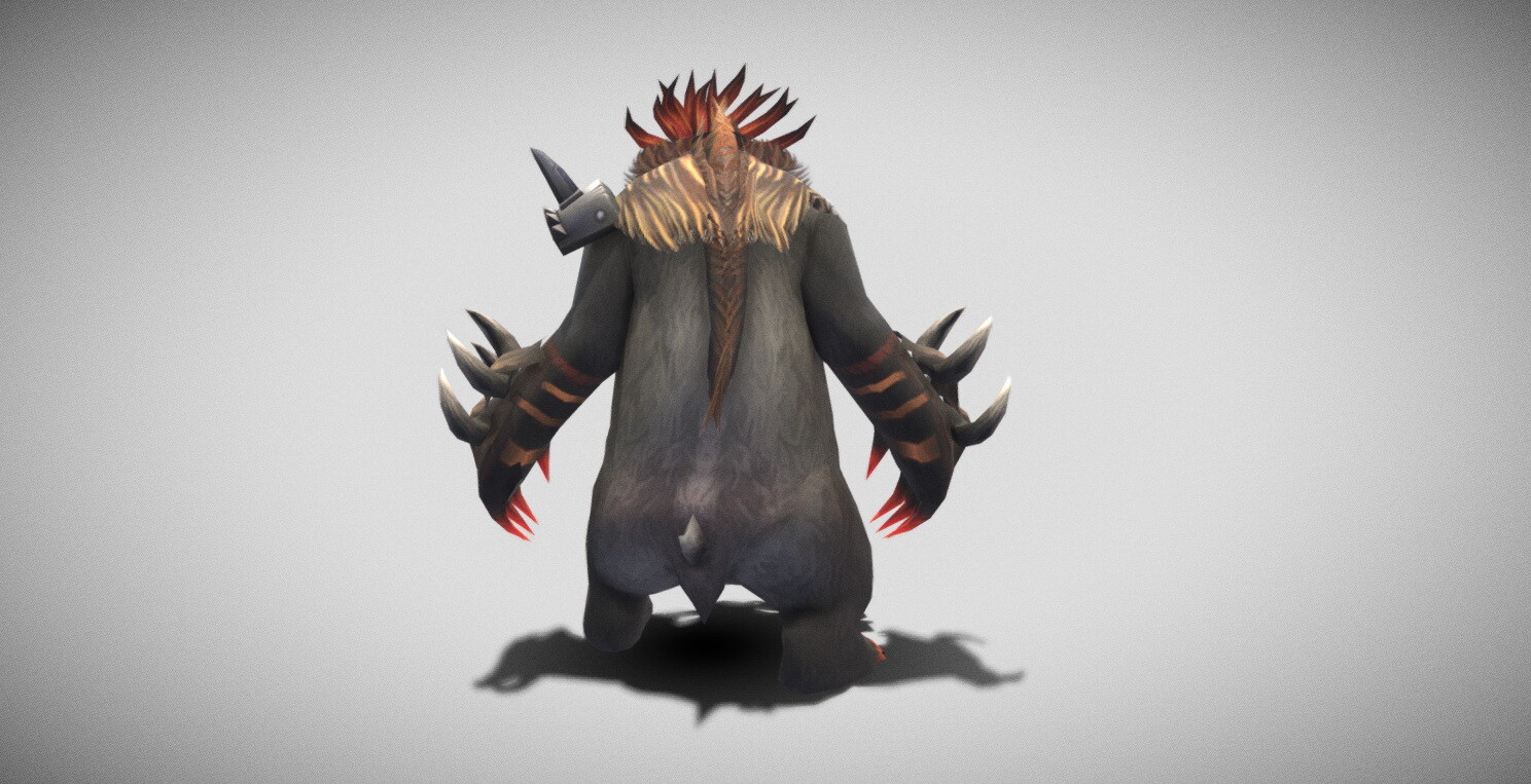 ArtStation - Dungeon Fantasy Monster - Red-haired Bear | Game Assets