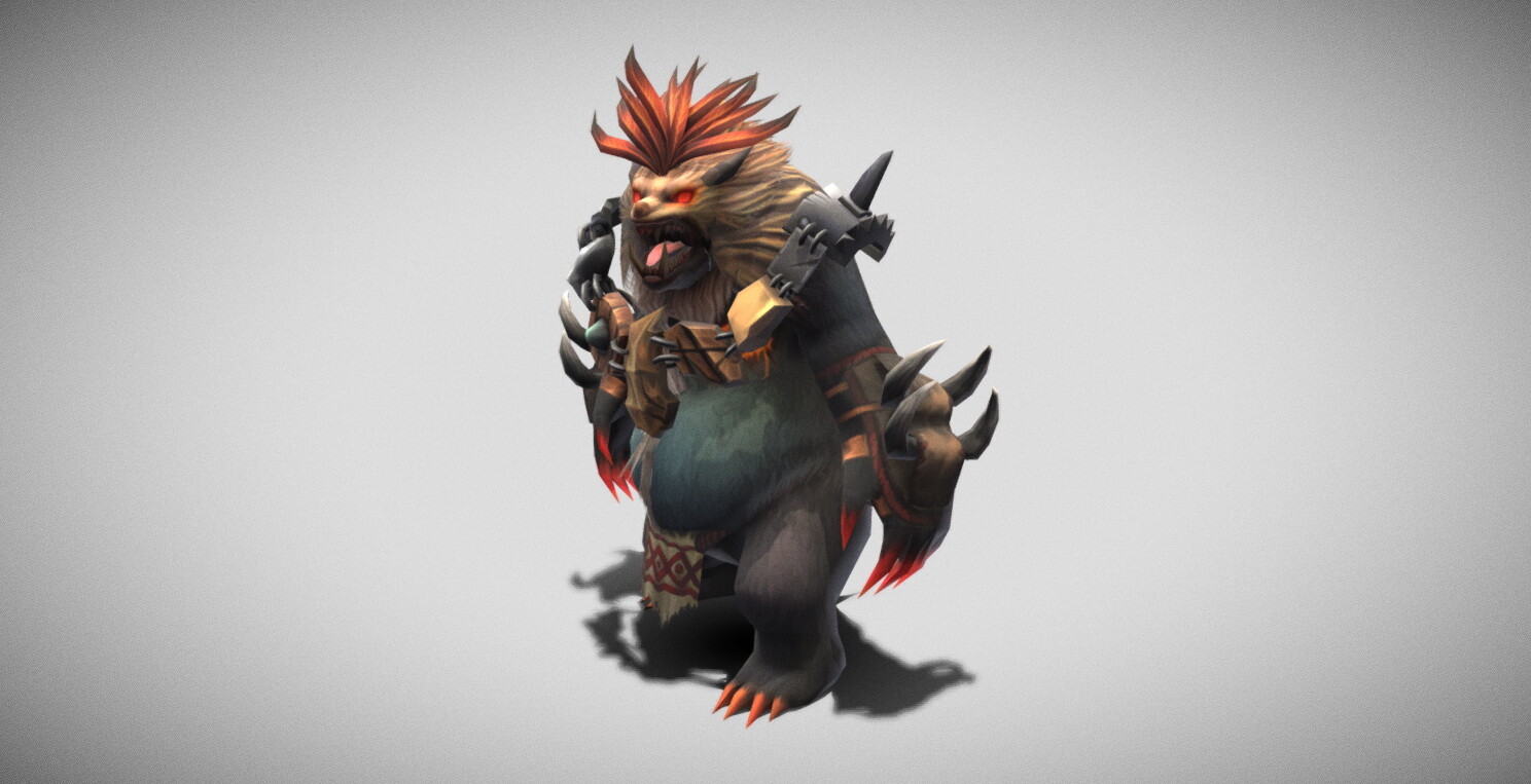 ArtStation - Dungeon Fantasy Monster - Red-haired Bear | Game Assets