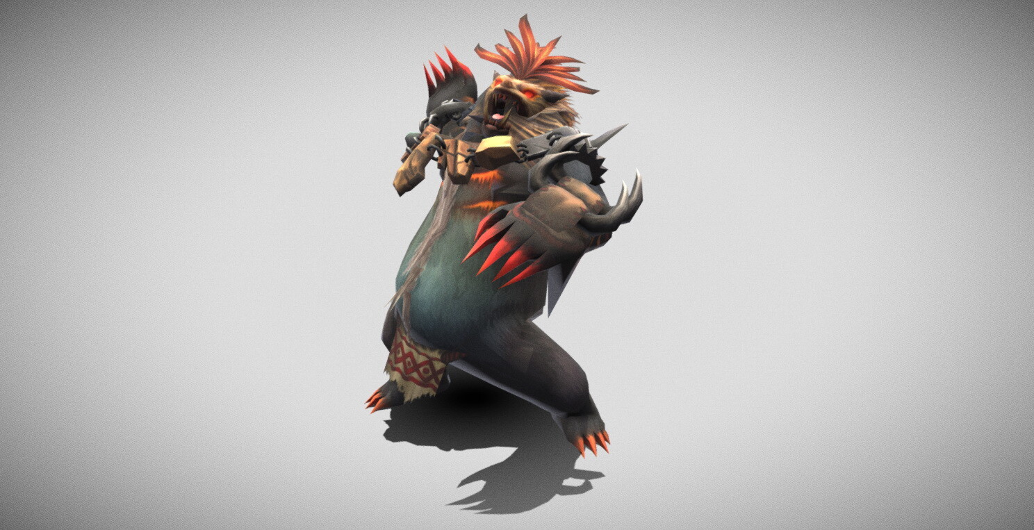 ArtStation - Dungeon Fantasy Monster - Red-haired Bear | Game Assets