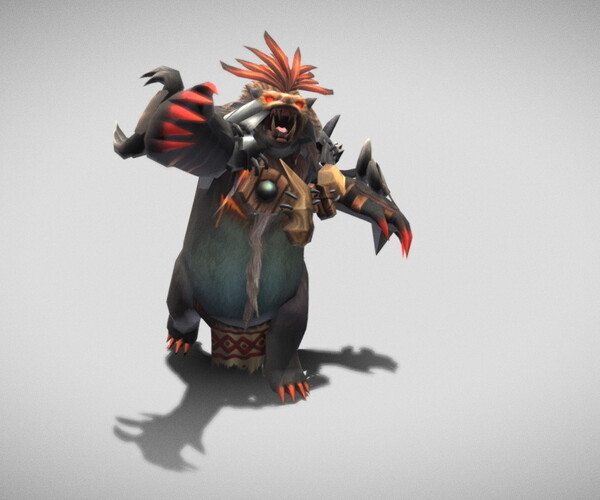 ArtStation - Dungeon Fantasy Monster - Red-haired Bear | Game Assets