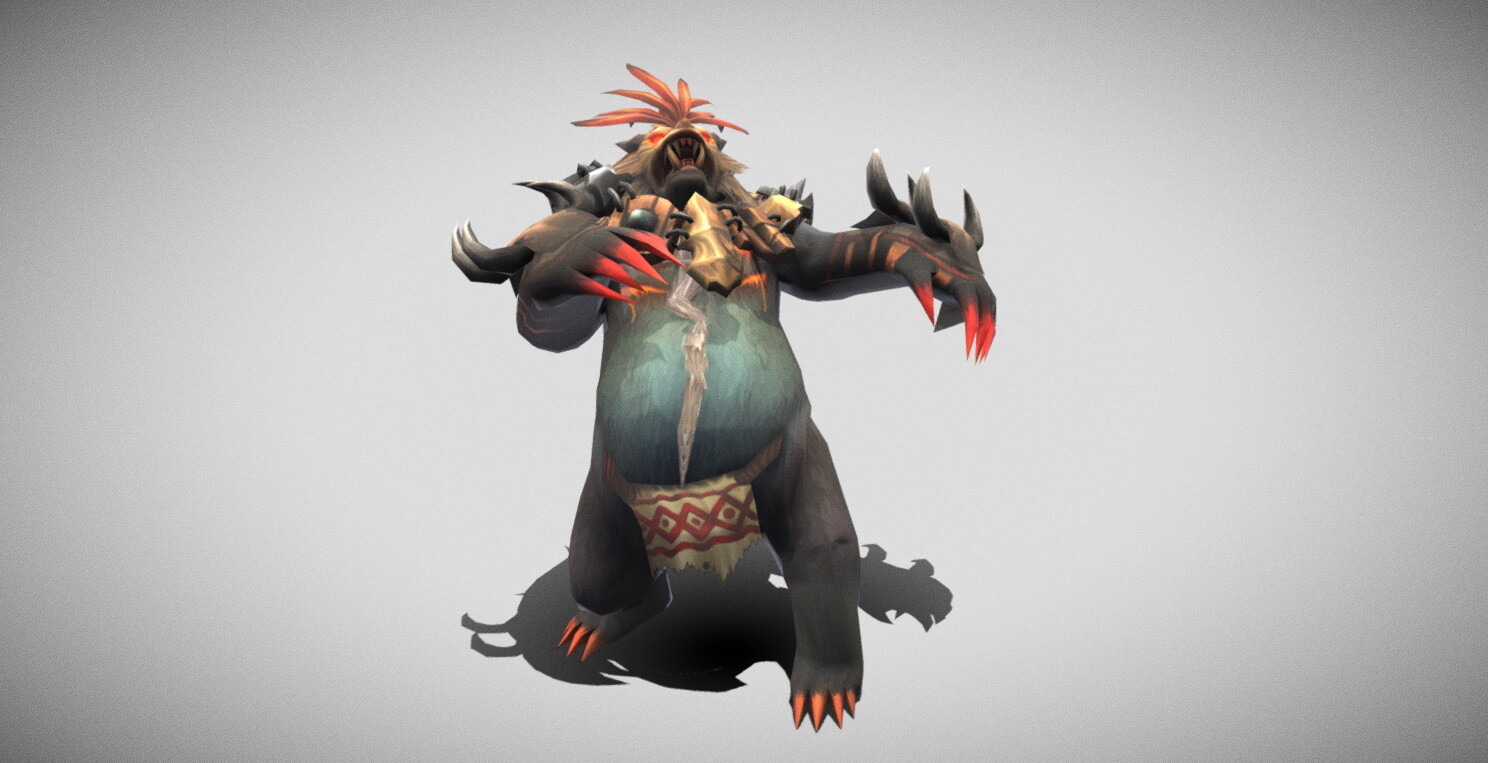 ArtStation - Dungeon Fantasy Monster - Red-haired Bear | Game Assets